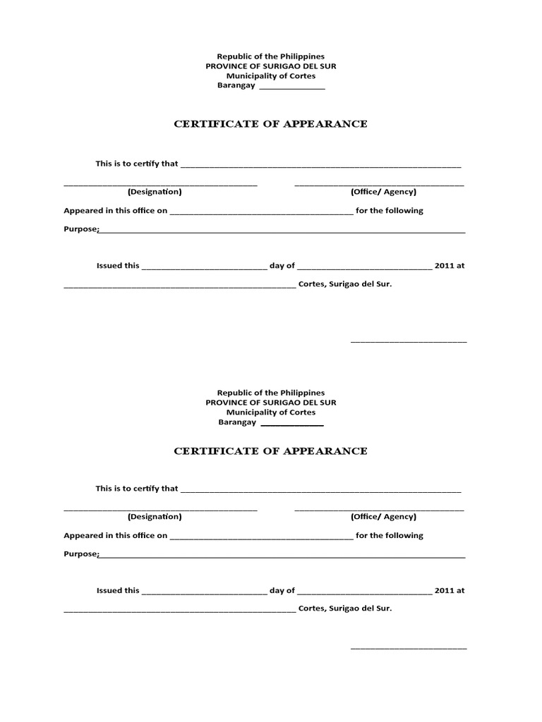 Certificate of Attendance | PDF | Government And Personhood