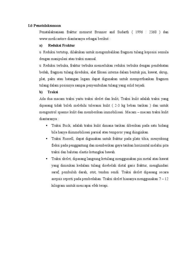 Penatalaksanaan Fraktur Medis dan Tekniknya | PDF | Sains & Matematika
