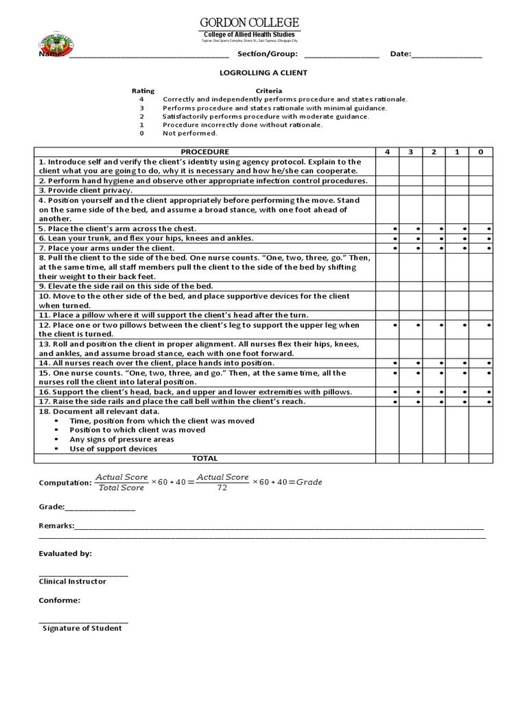 Logrolling A Client | PDF | Anatomical Terms Of Motion