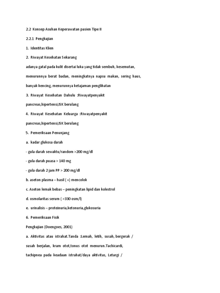 Teori Askep DM Print | PDF