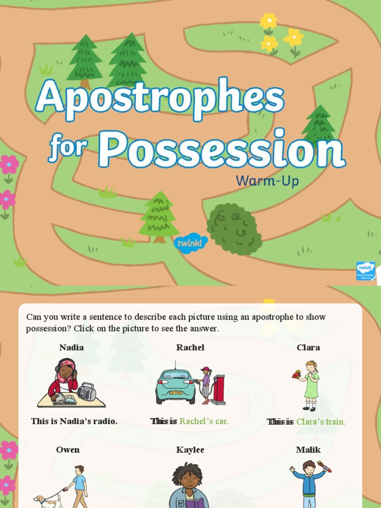 Apostrophe Possession Practice Guide | PDF