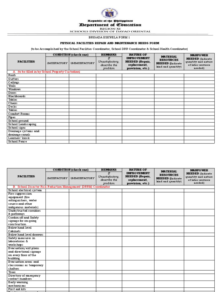 Brigada Eskwela Forms 2021 | PDF | Non Governmental Organization ...