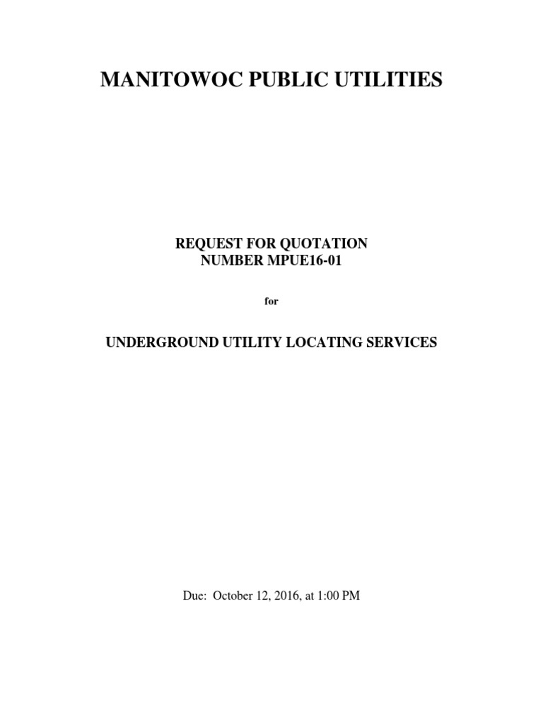 Underground Utility Locating Quotation | PDF | Liability Insurance ...