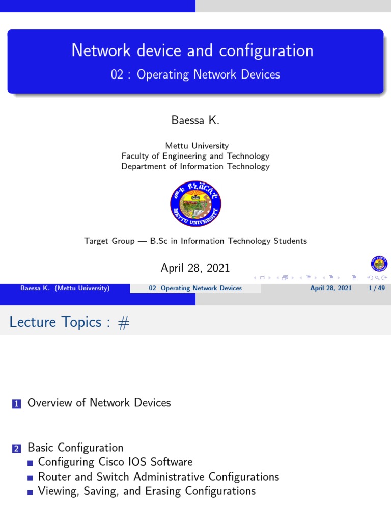 Network Device Config Guide | PDF | Computer Network | Command Line ...