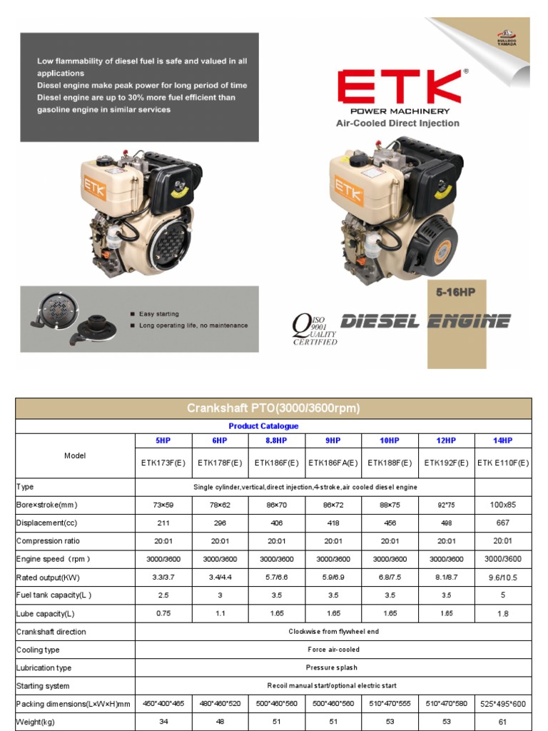 Diesel Engine Product Catalogue | PDF | Diesel Engine | Engines