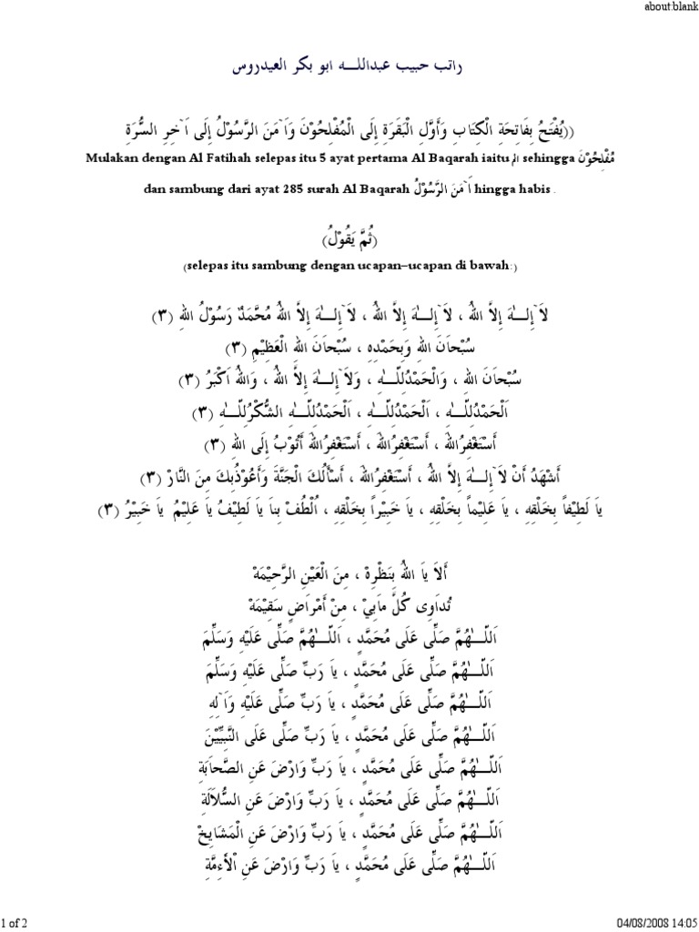 Ratib Habib Abdullah Abu Bakar Alaydrus | PDF | Theocracy | Religious ...