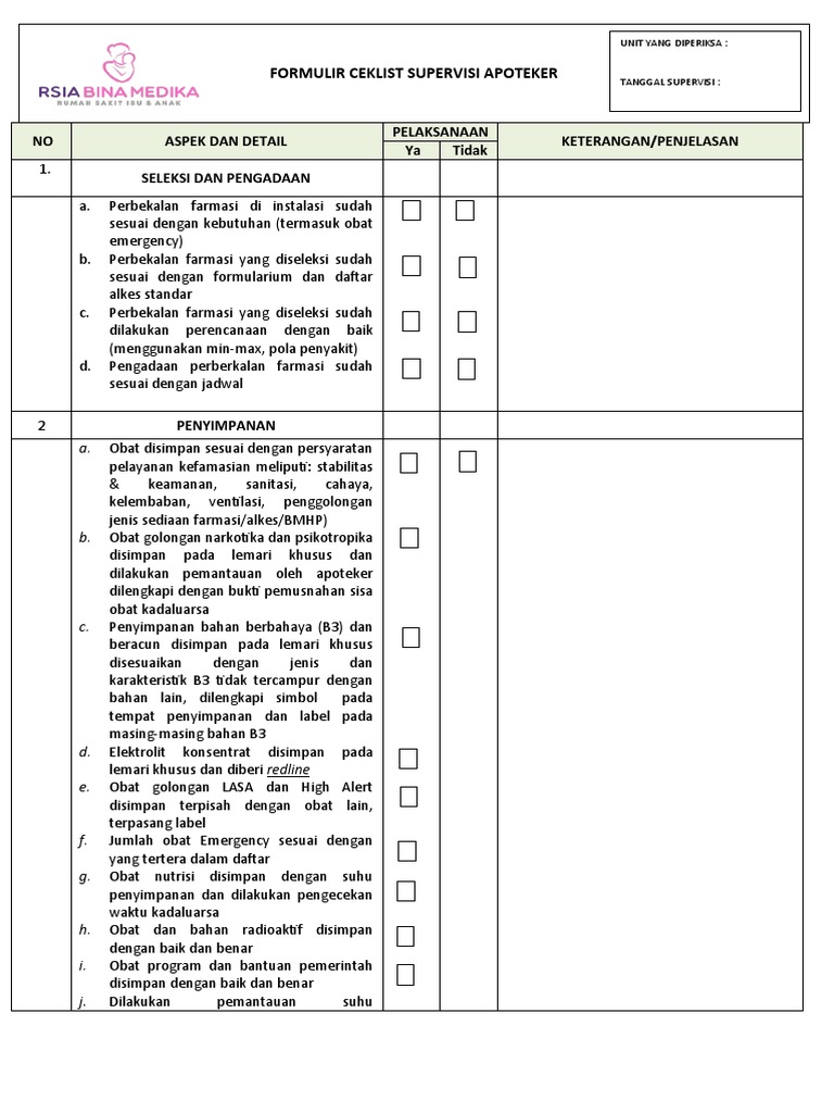 Form Supervisi PKPO | PDF