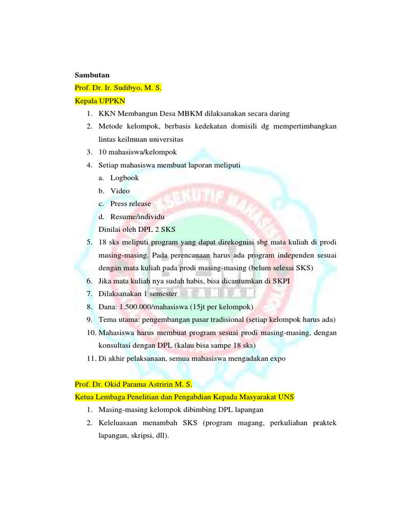 KKN Membangun Desa: Panduan dan Proker | PDF