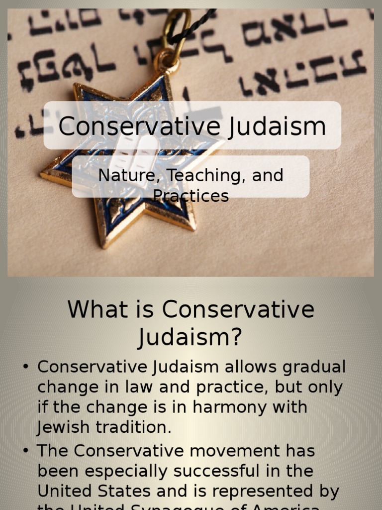 Conservative Judaism Overview | PDF | Hebrew Bible | Halakha
