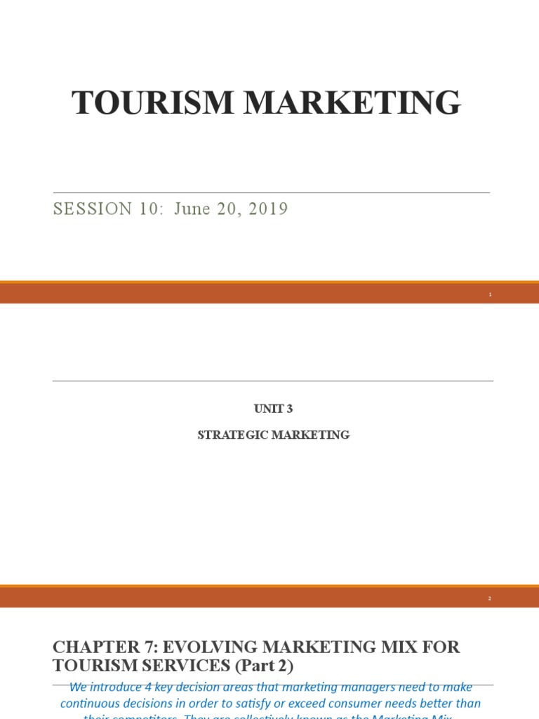 Evolving Marketing Mix in Tourism Services CHAPTER 7 (PART 2) | PDF ...