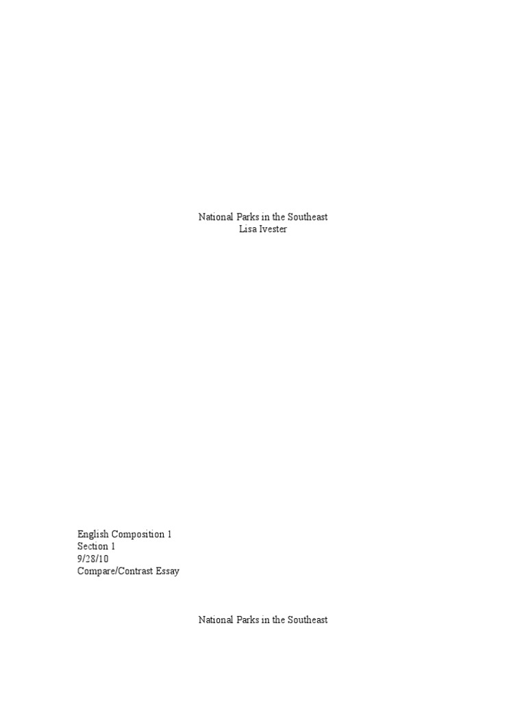 National Park Essay | PDF | Appalachian Mountains | Great Smoky Mountains