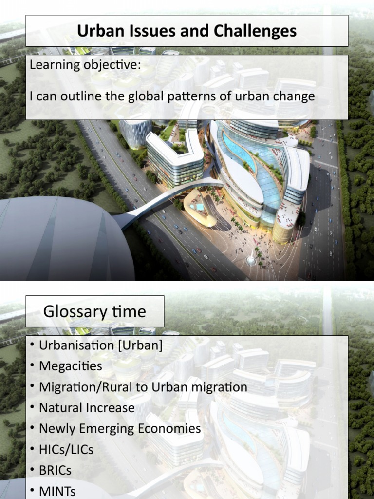 Urban Issues and Challenges-Intro | PDF | Urbanization | Human Migration