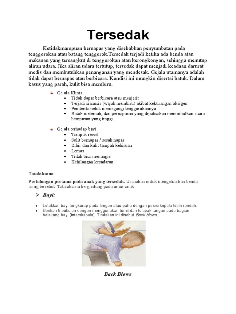 Pertolongan Pertama Tersedak | PDF