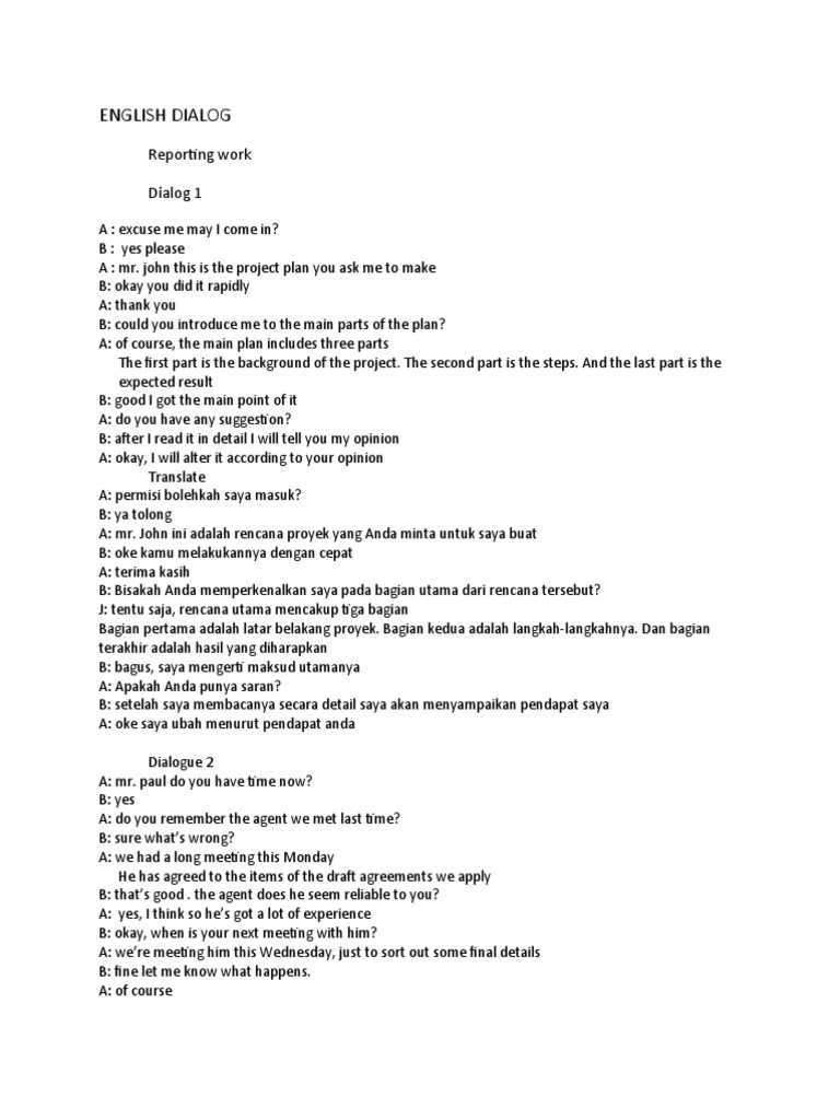 English Dialog | PDF