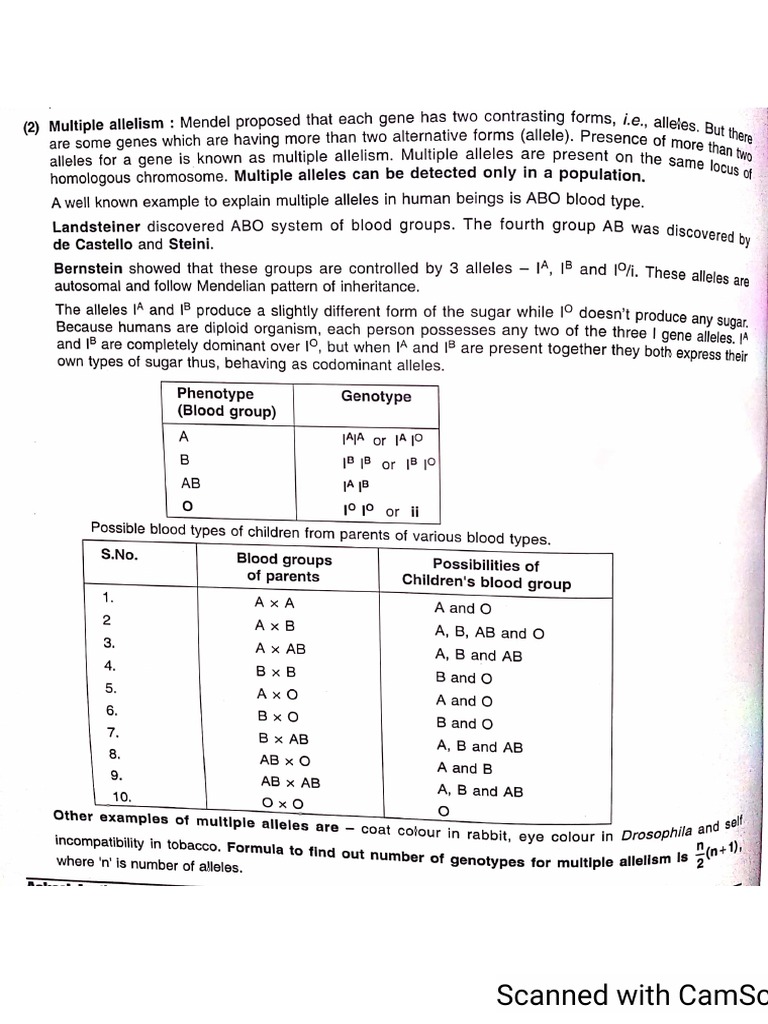 Multiple Allelism and Pleotropism | PDF