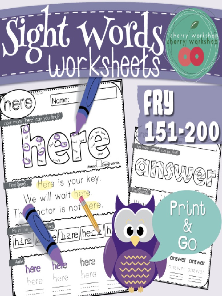 4 - Sight Words Practice | PDF