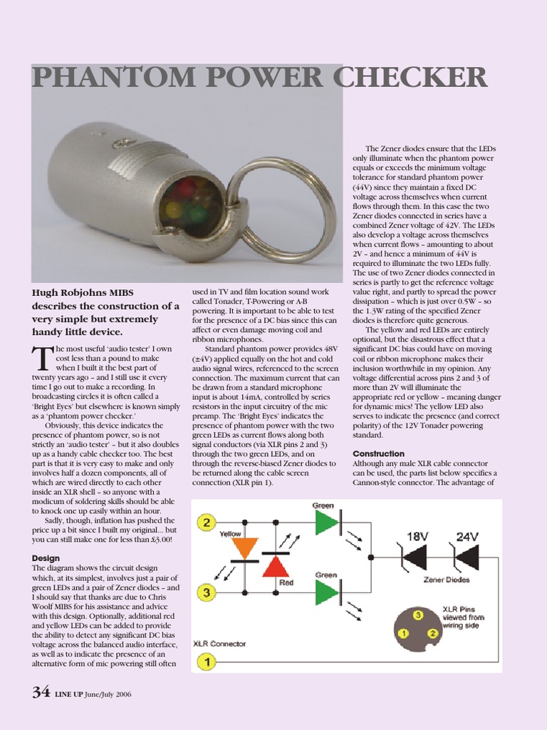 Phantom Power Checker | Download Free PDF | Electromagnetism | Computer ...