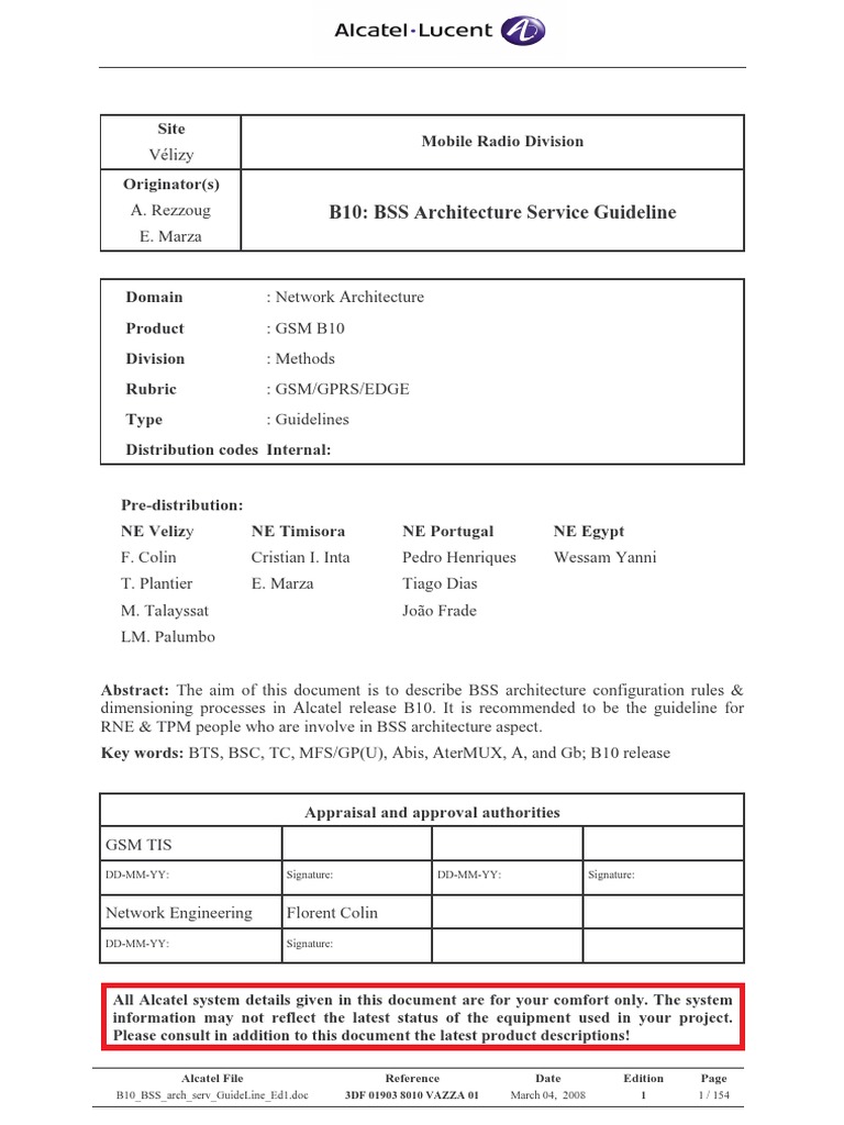 BSS Dimensionning B10 | PDF | Service Industries | Software Defined Radio