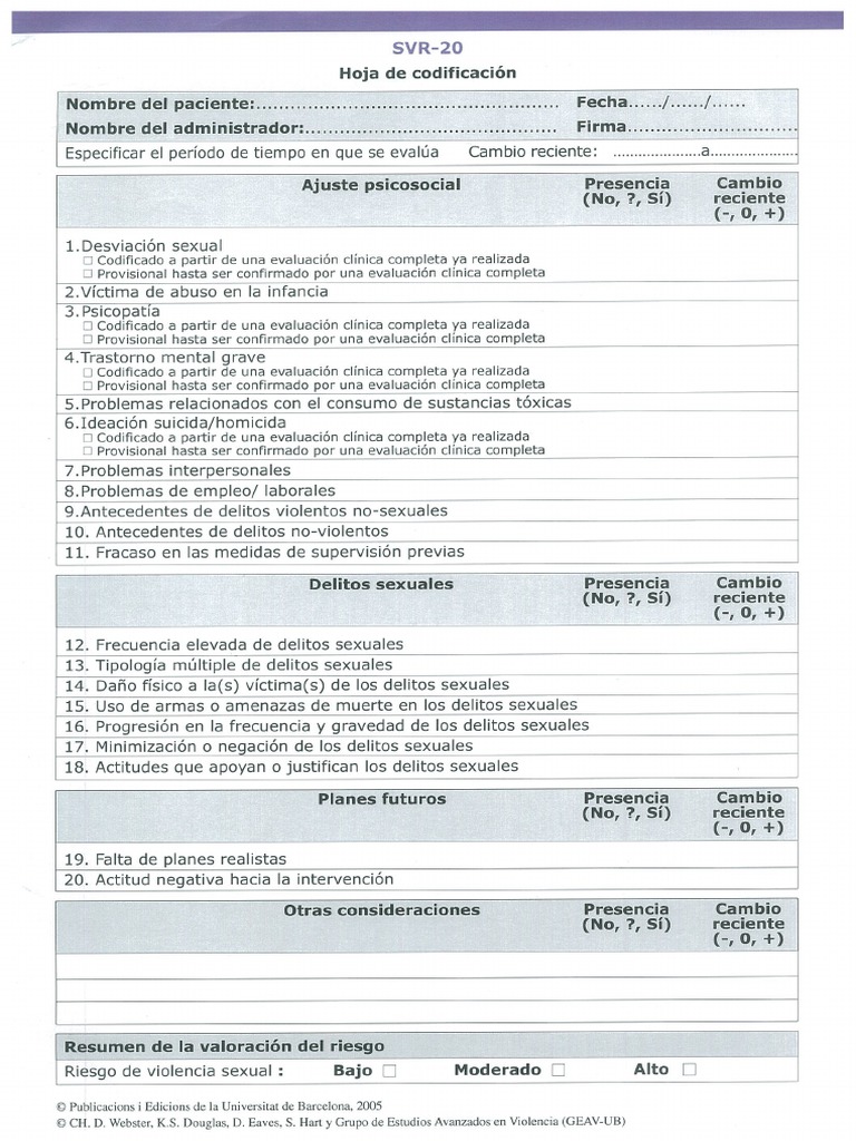 Protocolo SVR-20 | PDF