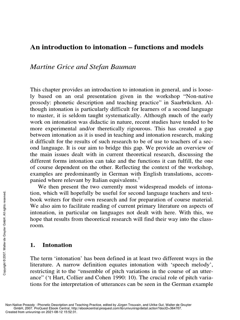 Non-Native Prosody Phonetic Description and Teachi... - (An ...