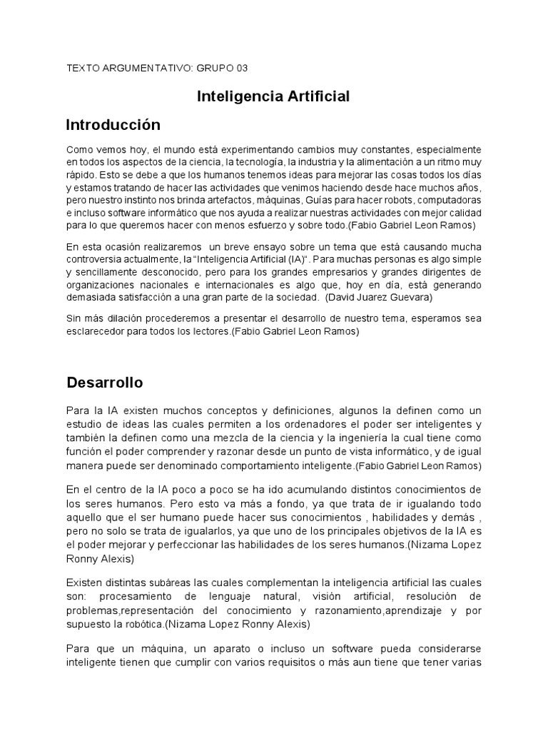 Inteligencia Artificial Introducción, PDF, Inteligencia artificial⚔ ... Inteligencia Artificial Introducción, PDF, Inteligencia artificial⚔ ...