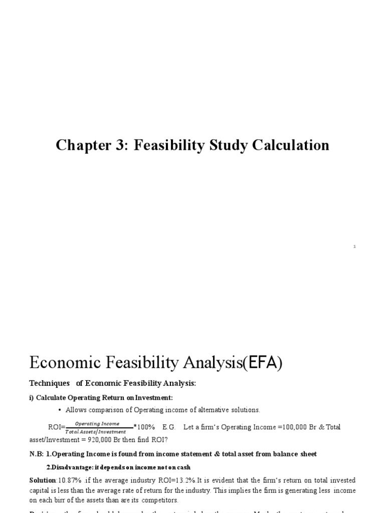Chapter 3: Feasibility Study Calculation | PDF | Net Present Value ...