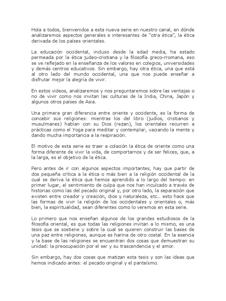 Ética Oriental: Un Camino a la Felicidad | PDF | Mantman (hinduismo) | Alma