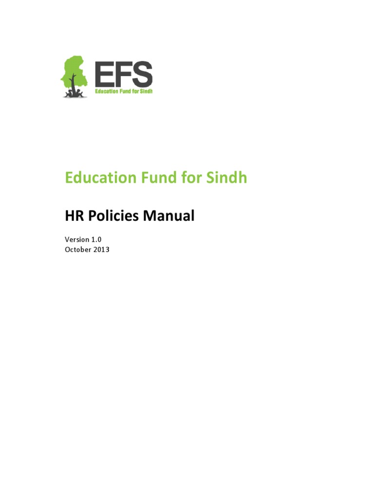 HR Policies Manual | PDF | Employment | Human Resources