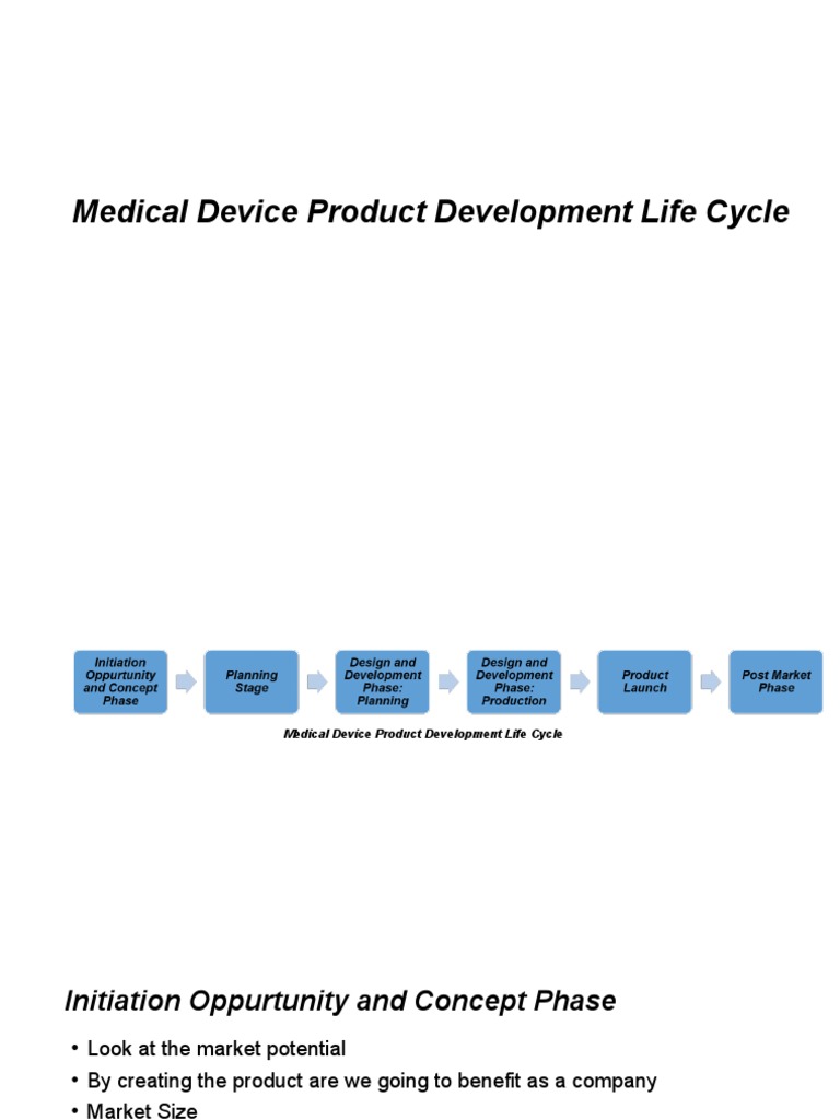 Medical Device Product Development Life Cycle | PDF | Medical Device ...