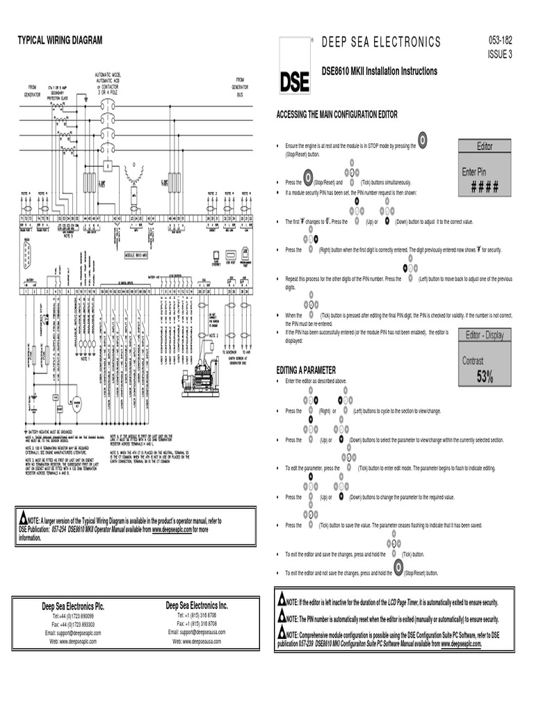 DSE8610 MKII Installation Instructions | PDF | Electronics | Electrical ...