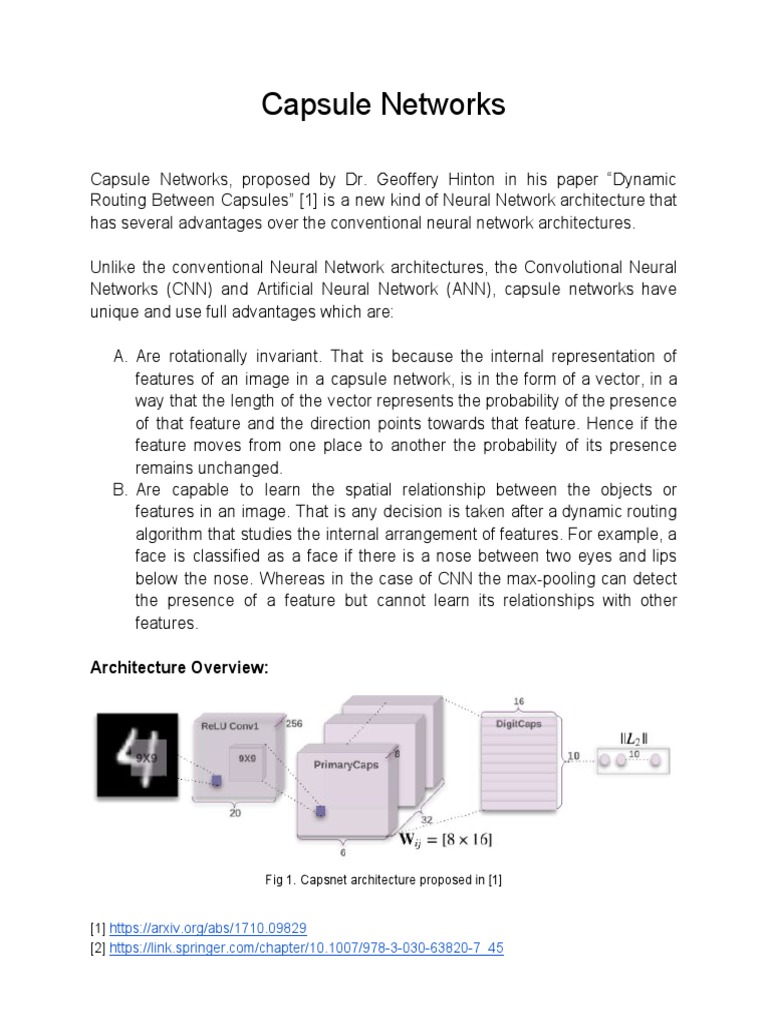 Capsule Networks: Architecture Overview | PDF | Emerging Technologies ...
