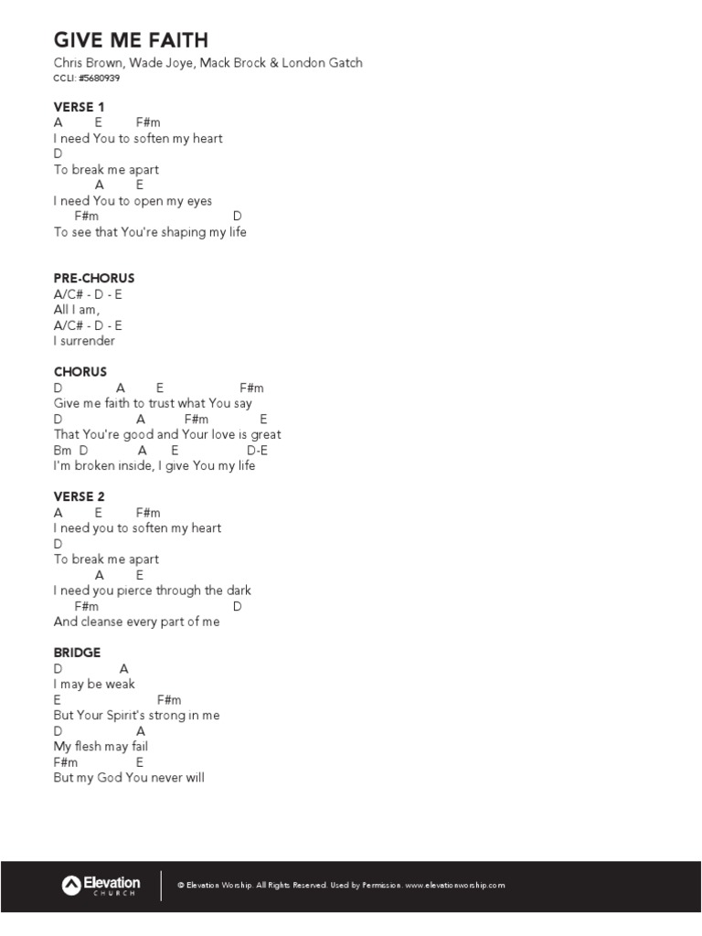 Faith Guitar Chords