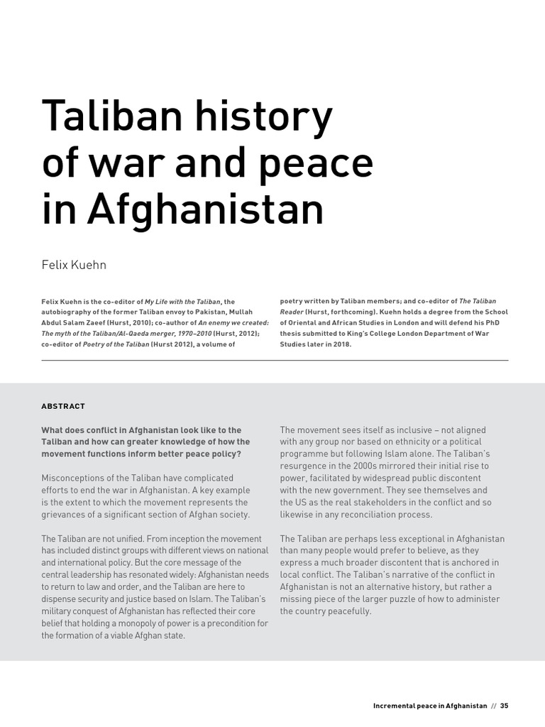 Taliban History | PDF | Taliban | Mohammed Omar
