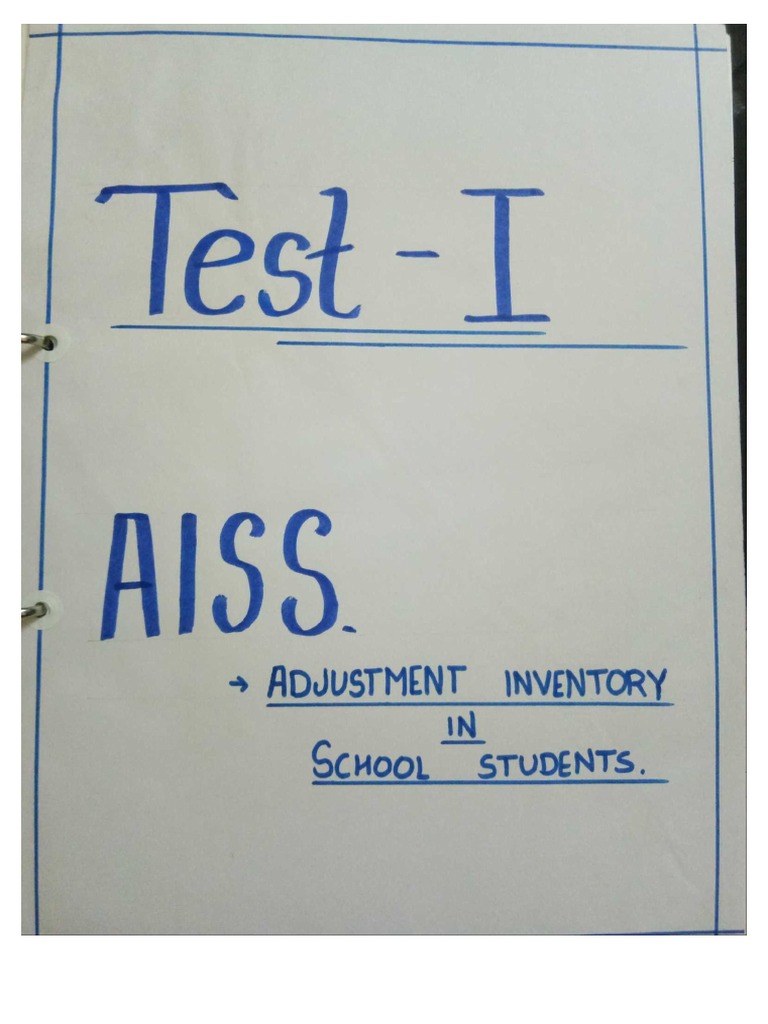 Aiss Test | PDF