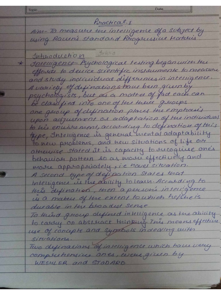 RSPM (Raven's Standard Progressive Matrices) Test. | PDF