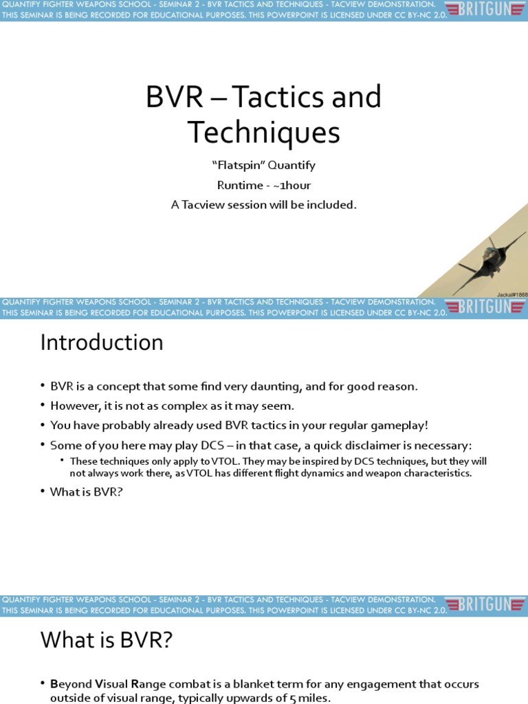 BVR - Tactics and Techniques: "Flatspin" Quantify Runtime - 1hour A ...