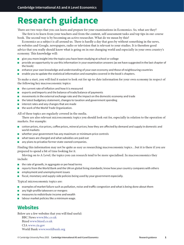 Research Guid | PDF | Macroeconomics | Economics