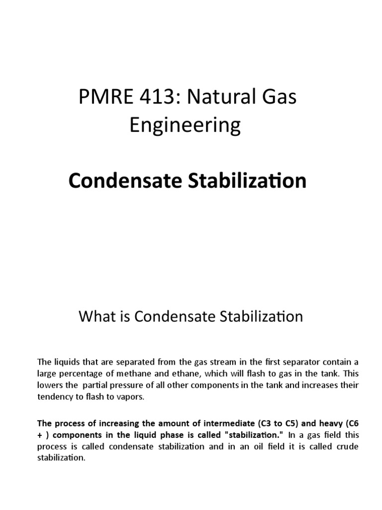Natural Gas Condensate Stabilization | PDF