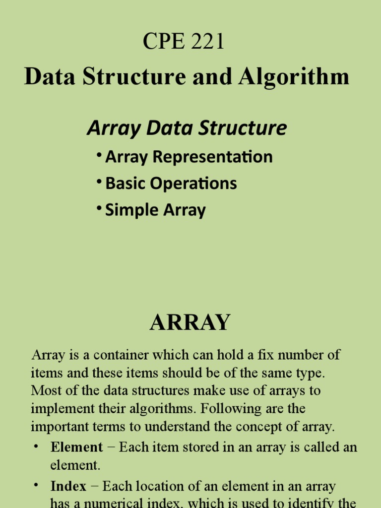 A3 Array Data Structure | PDF | Array Data Structure | Data Type
