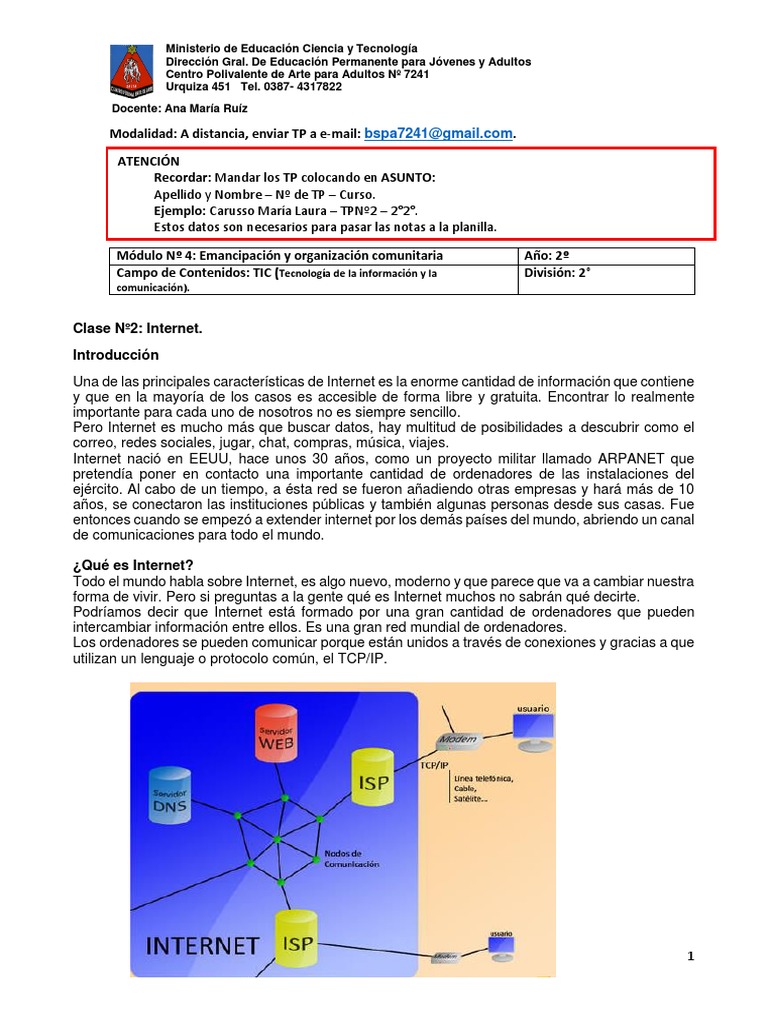 Clase 2 - Internet | PDF | Internet | Red mundial