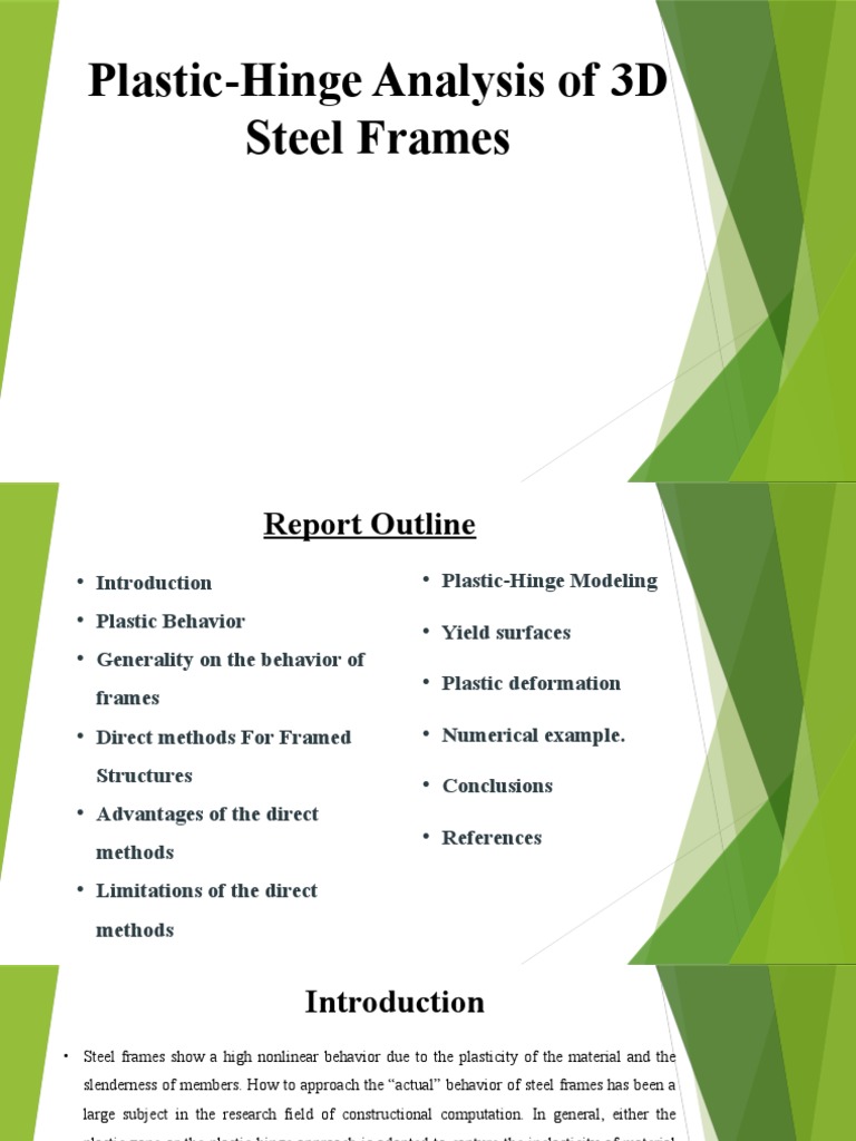 Plastic Hinge Analysis in 3D Steel Frames | PDF | Plasticity (Physics ...