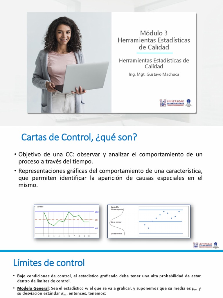 UGB M3-3 Cartas de Control para Variables y Atributos | PDF | Desviación Estándar | Estadísticas