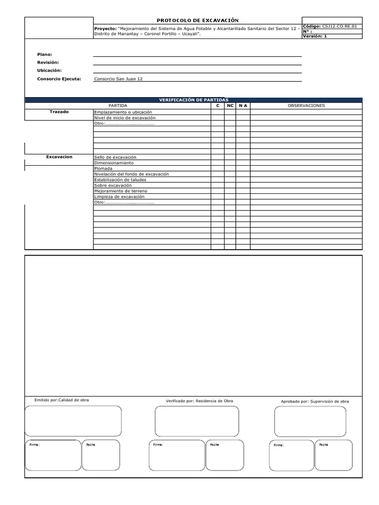 Protocolo de Excavación | PDF