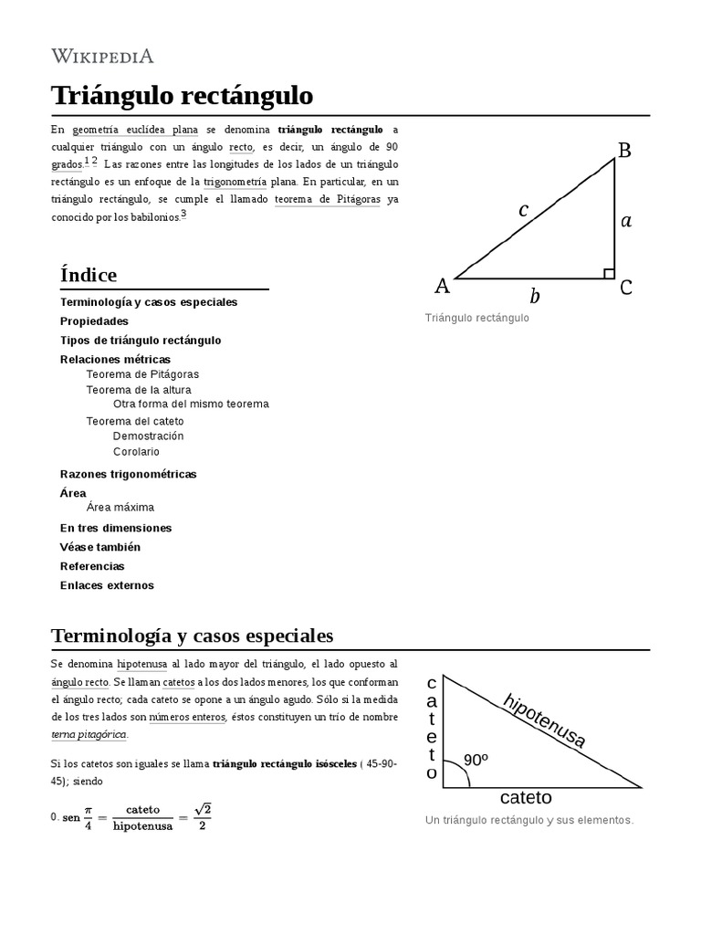 Triángulos Rectángulos | PDF | Triángulo | Geometría