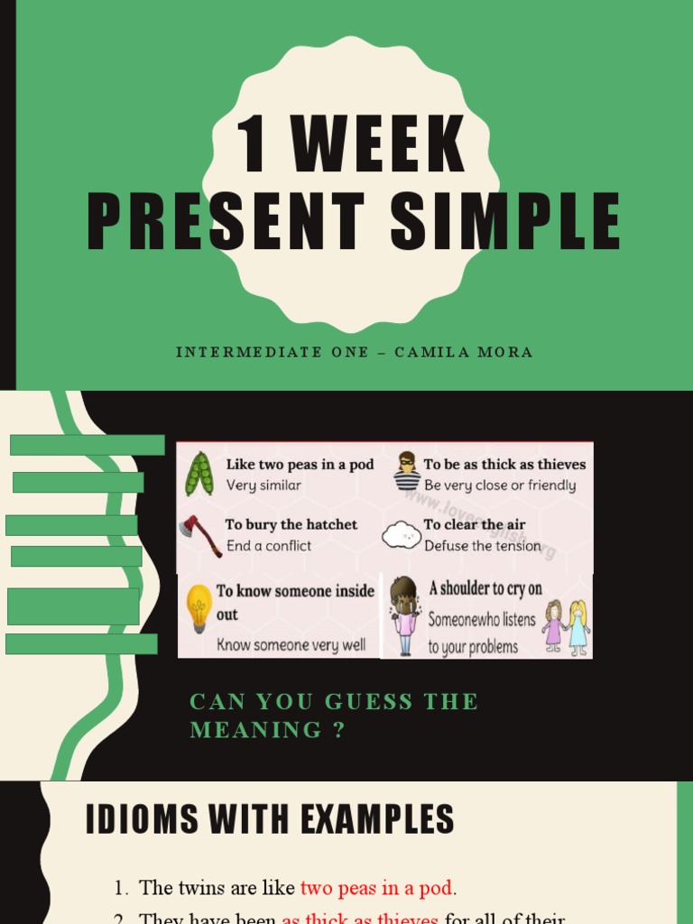1 Week Present Simple: Intermediate One - Camila Mora | PDF