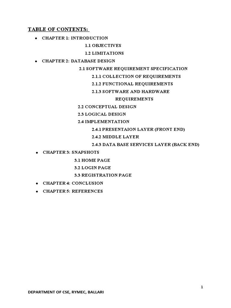 DBMS Mini Project ... | PDF | World Wide Web | Internet & Web