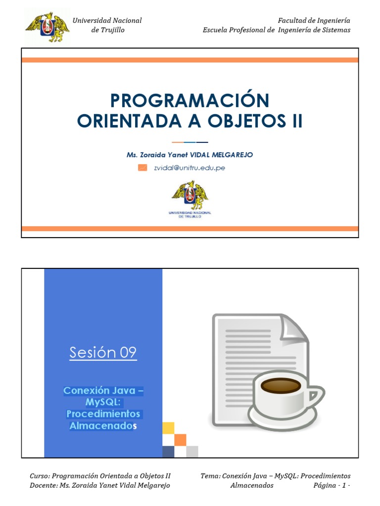 T09 Conexión Java - MySQL - Procedimientos Almacenados | PDF | Bases de datos | Gestión de datos