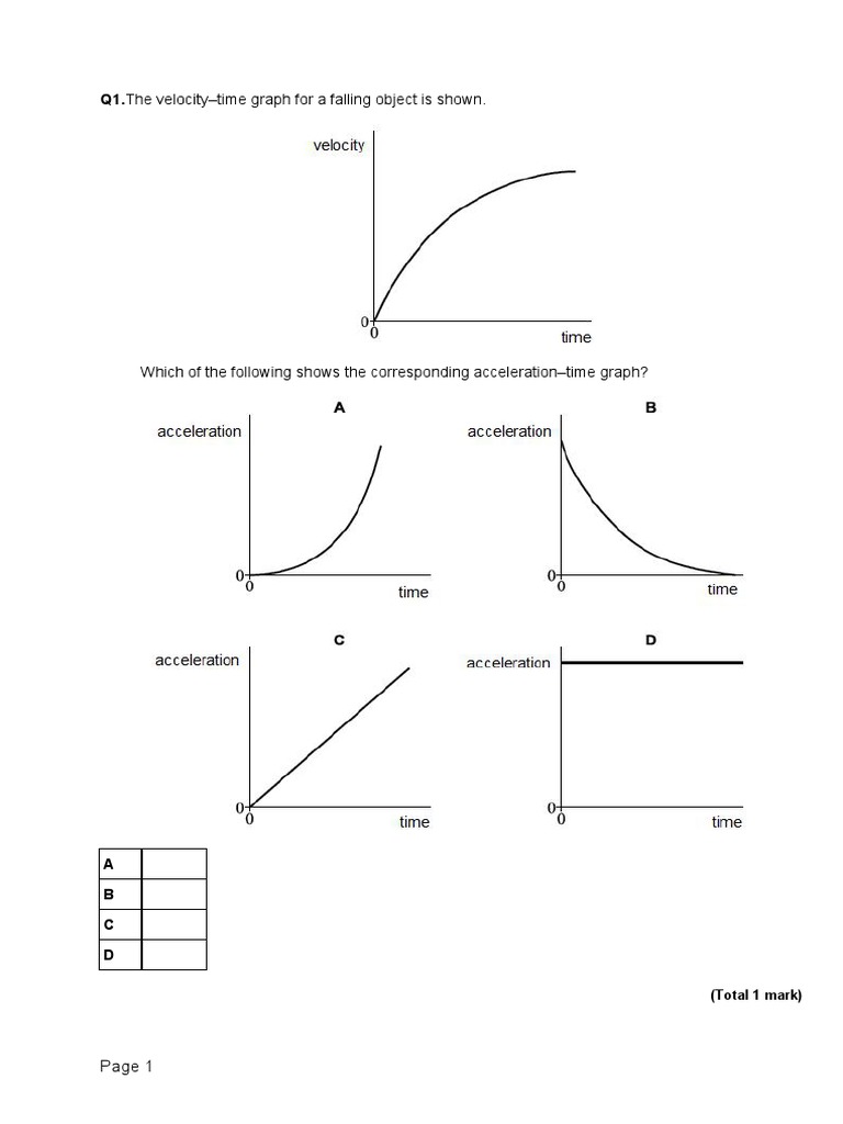 Physics Review Questions - Forces, Motion, Energy and Waves | PDF ...