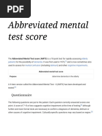 Abbreviated Mental Test Score (AMTS) PDF | PDF