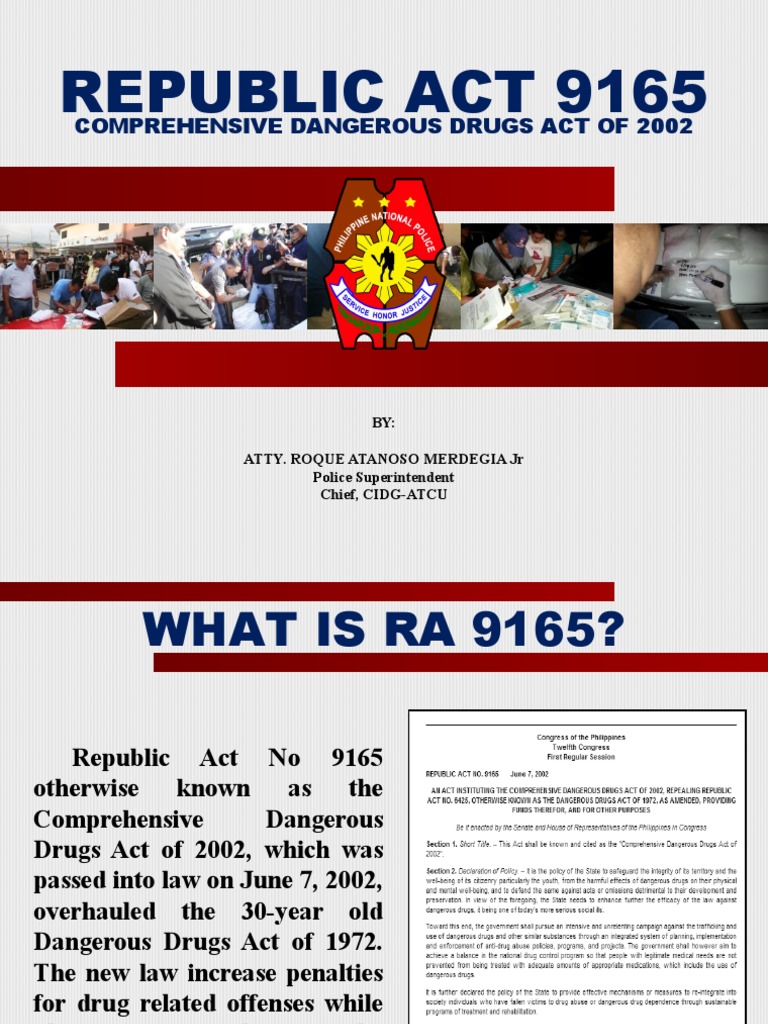 Republic Act 9165: Comprehensive Dangerous Drugs Act of 2002 | PDF ...